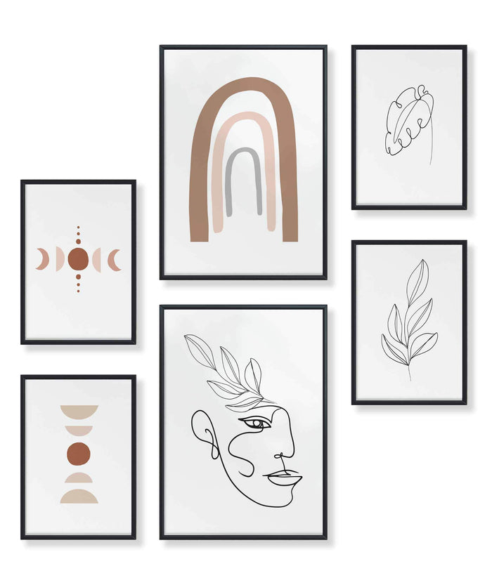 Boho Bohemian Abstract I Poster Set – Heimlich Poster Sets